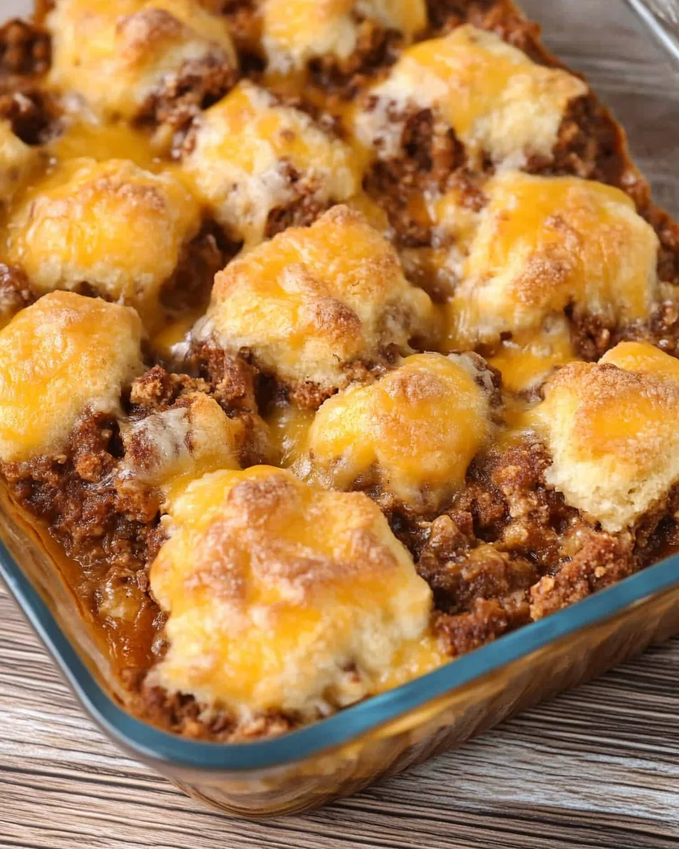 Sloppy Joe Biscuit Casserole