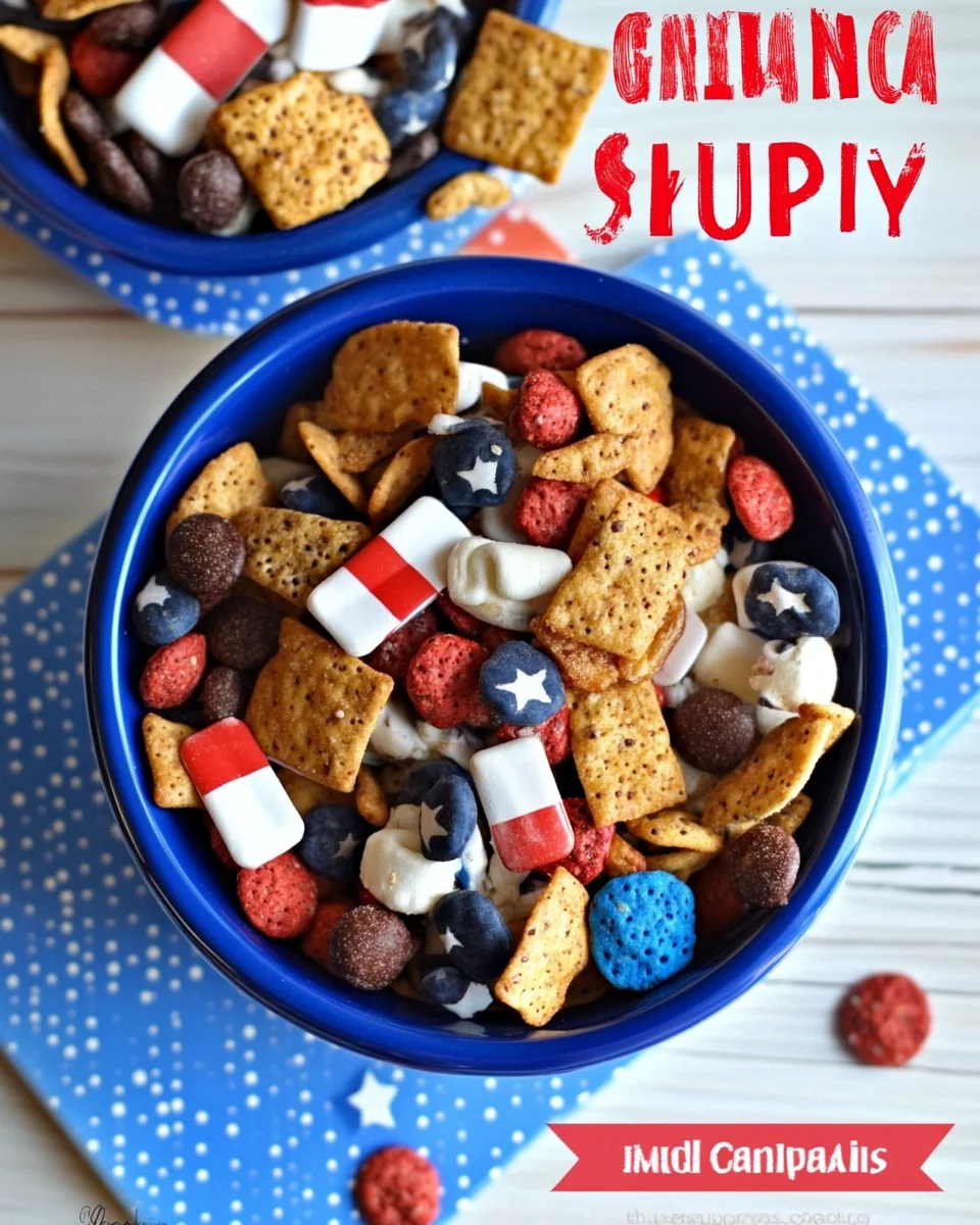 Easy Patriotic Snack Mix Recipe for Summer Fun