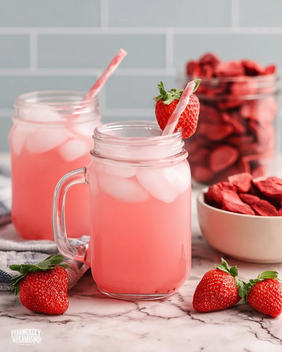 Healthy Pink Drink Strawberry Refresher