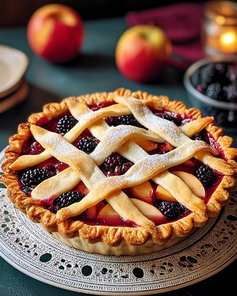 Mini Shortbread Pie with Berry & Apple Filling