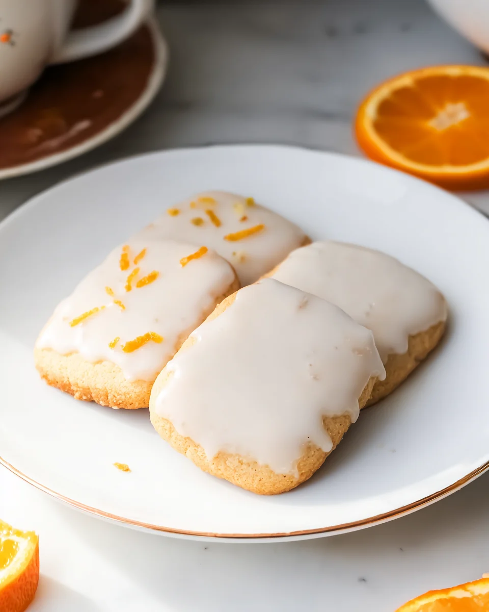Cardamom Shortbread Cookies with Orange Glaze Recipe - Irresistible Delight
