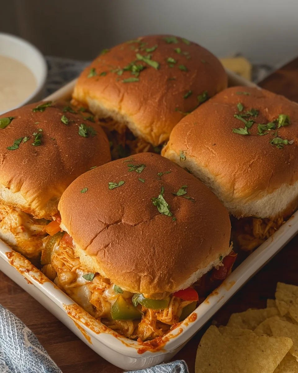 Creamy Chicken Fajita Sliders: Irresistible Comfort Food Recipe