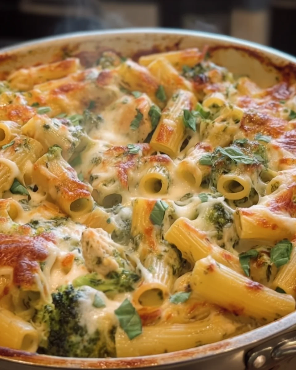 Creamy Pesto Chicken and Broccoli Pasta Bake: Delicious Comfort Food