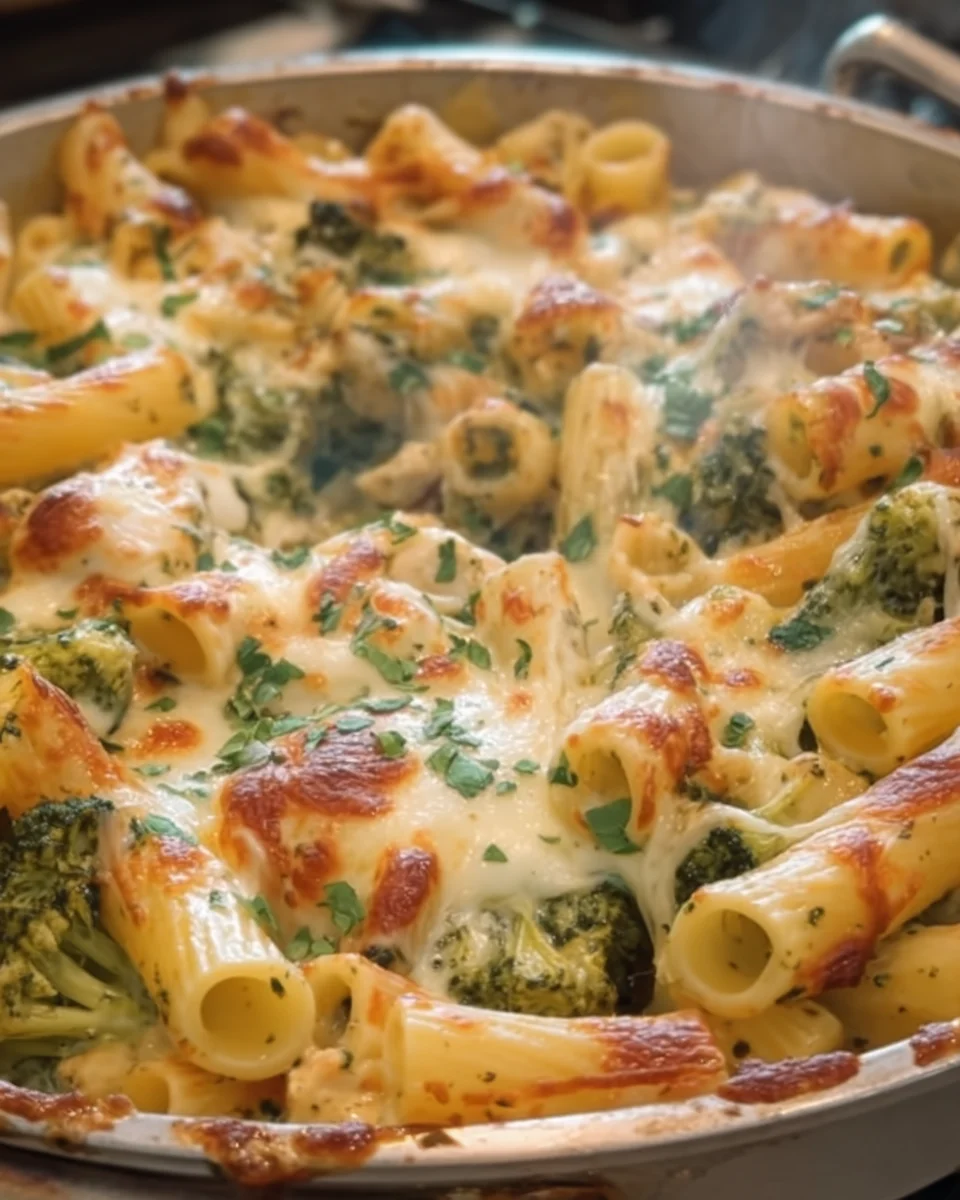 Creamy Pesto Chicken and Broccoli Pasta Bake: Delicious Comfort Food